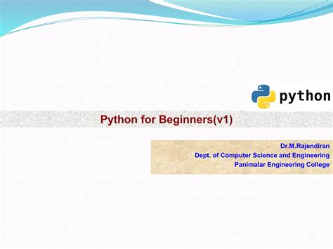 Python For Beginners V PPTX Programming Languages Computing