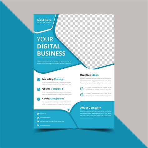 Flier Template Creative Shape Can Be Adapt To Brochure Vector