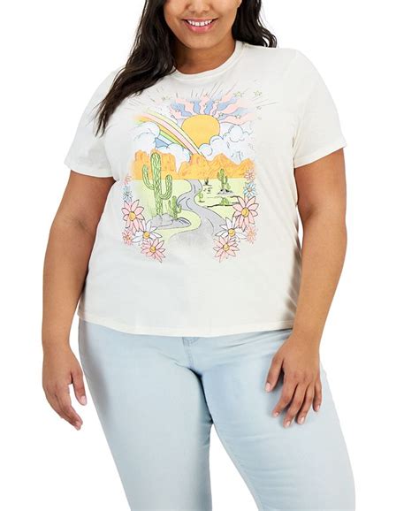 Rebellious One Plus Size Desert Graphic Short Sleeve T Shirt Macys