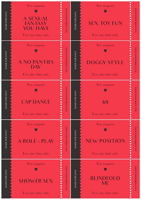 Printable Sex Coupon Book For Couples Editable Canva Template Adults