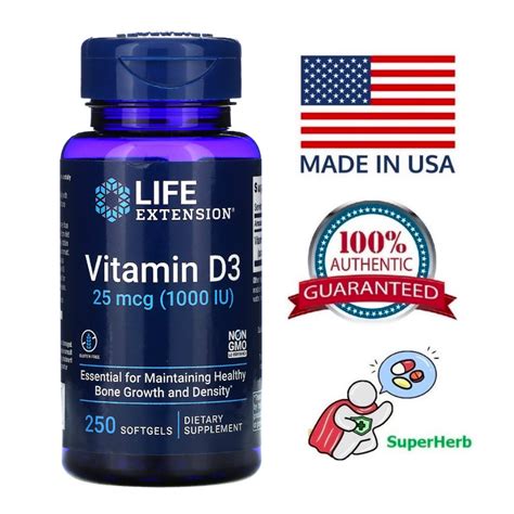 Life Extension Vitamin D3 Softgel Form Shopee Philippines