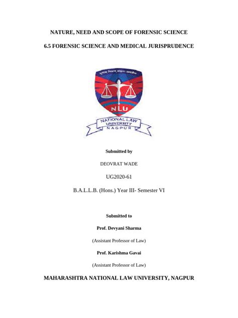 Ug20 61 Forensic Science Project Pdf Forensic Science Science