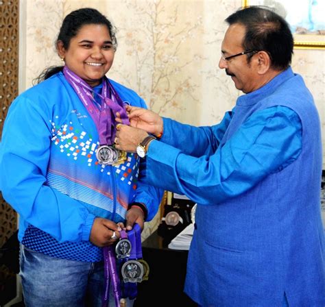 West Bengal Sports Minister Power Aroop Biswas Felicitates Power Lifter