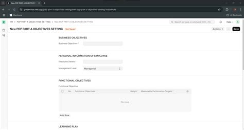 PDP OBJECTIVES SETTING GUIDE GCX I T Support System Help Desk System