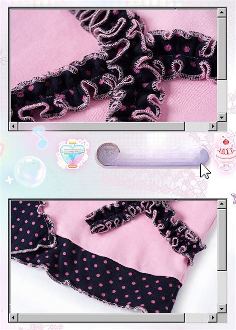 Girls Tribe Pink Square Neckline Criss Cross Design Polka Dot Pattern