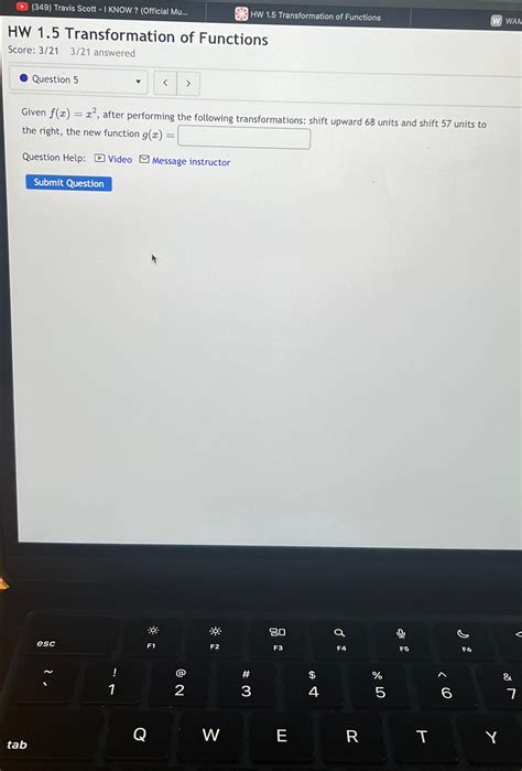 solved hw 1 5 ﻿transformation of functionsscore 321 321