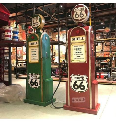 주유기 모양 복고풍 스타일 수납장 바 카페 장식 촬영 소품 593401 티몬