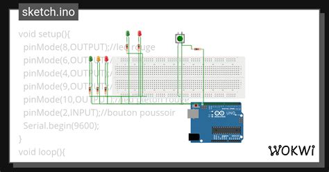 Feu Tricolore Wokwi Esp32 Stm32 Arduino Simulator