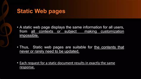 static dynamic and active web pages pptx