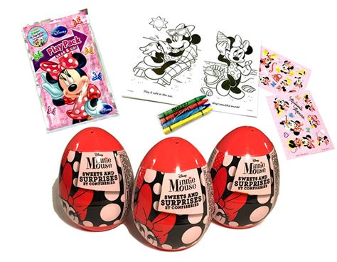 Three Minnie Mouse Surprise Eggs Plus Activity Kit Rooster Global Llc