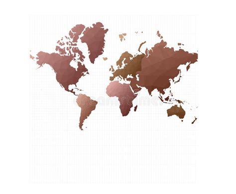 Mapa Del Mundo Polivin lico Bajo Del Estilo Ilustración del Vector