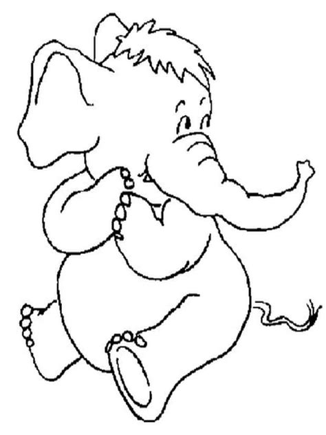 Tegneserie Elefant Sitter Fargeleggingsside Last Ned Skriv Ut Eller