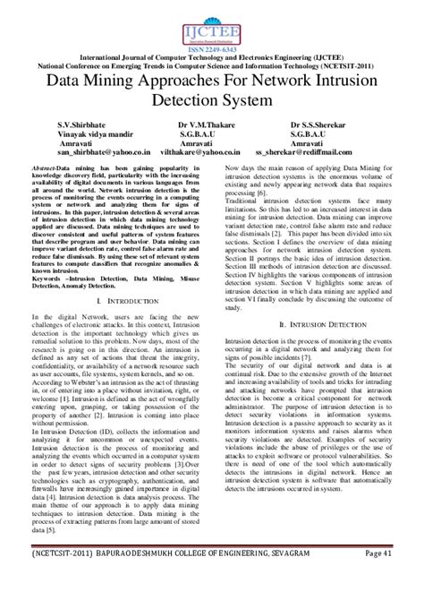 Pdf Data Mining Approaches For Network Intrusion Detection System