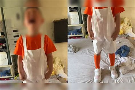 丑哭了！4岁男娃试穿六一表演服被丑哭半小时，妈妈：孩子很臭美