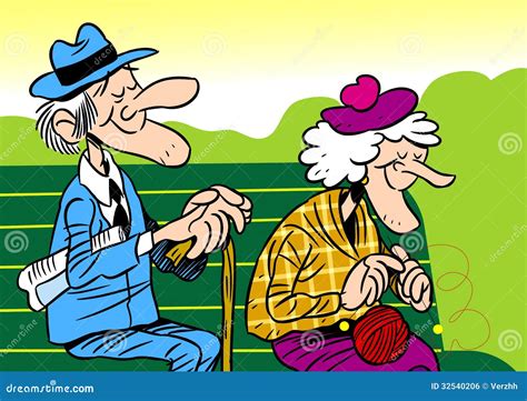 Funny Old Couple Cartoon