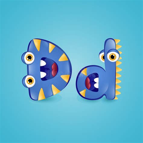 Monster Alphabet Letter S On Purple Background Colourful ABC Of Cute