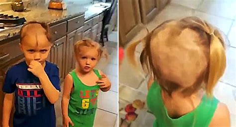 Un Niño Se Afeita La Cabeza Y La De Su Hermana Cuando Encuentra Una