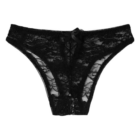 Crotchless Solid Underwear For Women Sexy Lingerie Briefs Soft Panties