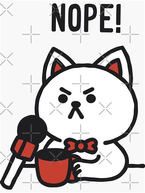 Nope Cat Monday By Tobe Fonseca Sticker For Sale By Tobiasfonseca