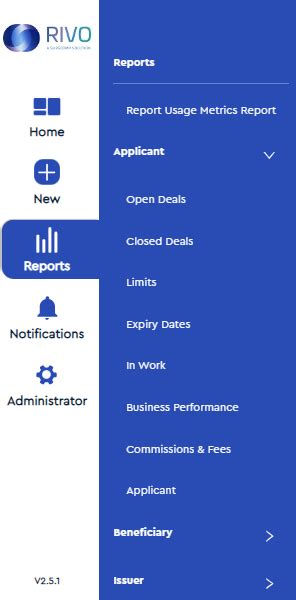 Reports In Rivo Rivo Help And Support