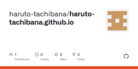 Github Haruto Tachibanaharuto