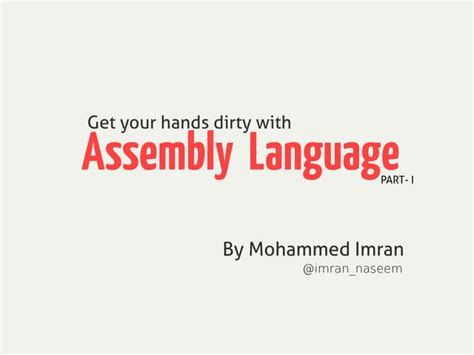 assembly language part i ppt