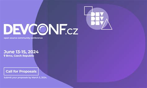 příjem přednášek na devconf cz 2024 se blíží ke konci zdroják