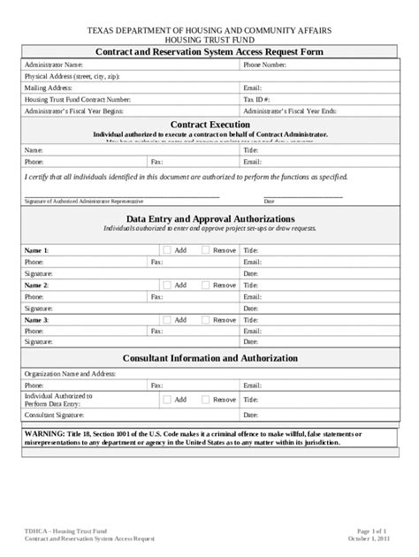Contract And Reservation System Access Request Doc Template Pdffiller
