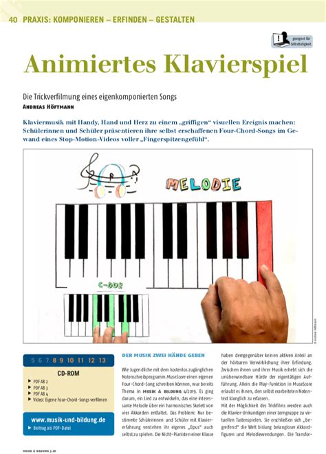 Animiertes Klavierspiel Studio Neumann Musik And Bildung