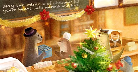 オリジナル クリスマスカワウソ2021 ヒダカのイラスト Pixiv