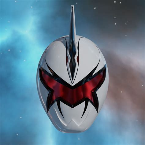 Dino Thunder White Ranger Helmet 3d Model 3d Printable Cgtrader