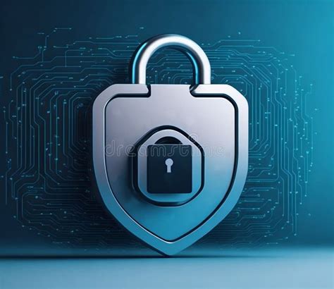ai generated illustration of a padlock on a circuit board the concept