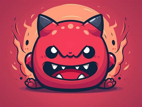 Oni Thundering Loudly Cartoon Vector Icon Premium Ai Generated Image