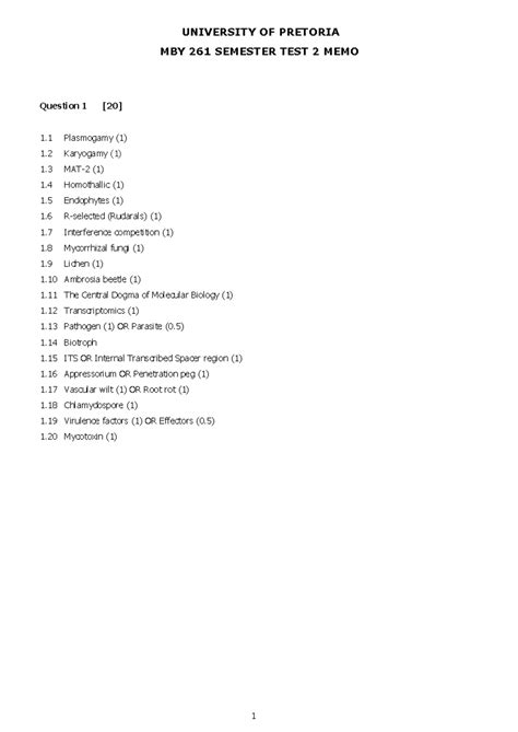MBY261 Semester Test 2 18 Oct 2023 MEMO 241014 215909 UNIVERSITY OF