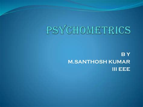 Psychometrics Ppt Pptx