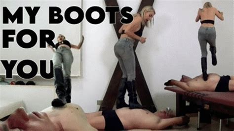 Extreme Trampling Submission With Defilé Long Boots Scene