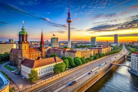 Premium Photo Berlin Wall With Tv Tower