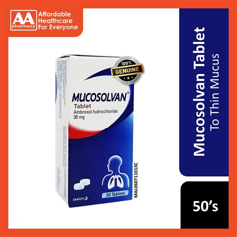 Mucosolvan 30mg Tablets 50s For Mucus Aa Pharmacy