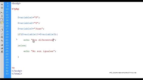 Curso Php Mysql Operadores Comparación Vídeo 9 Youtube