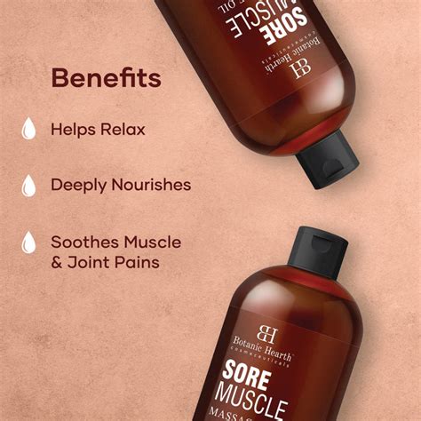 Sore Muscle Massage Oil Release Tight Muscles Botanic Hearth