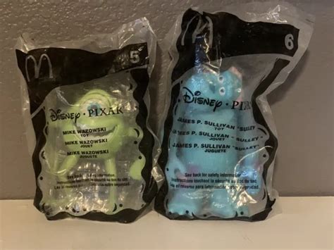 Disney Pixar Monsters Inc Mike Wazowski Sully Mcdonalds Toys 2005 New