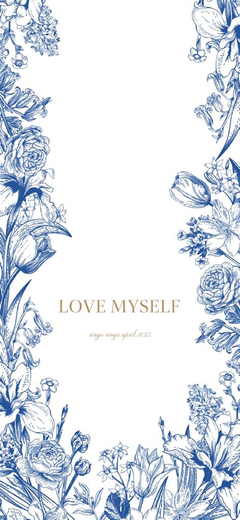 감성 아이폰배경화면 알알드로잉 love myself no 6 빈티지느낌 디올 딥디크스타일