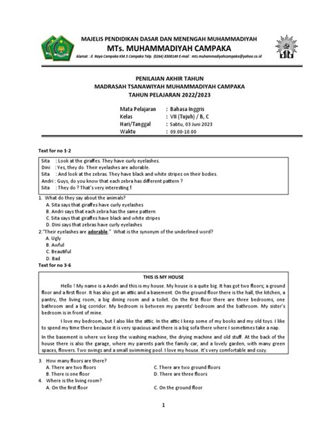 Bhs Inggris Kelas 7 B C Pdf