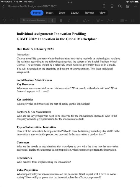 Individual Assignment Innovation Profiling Gbmt