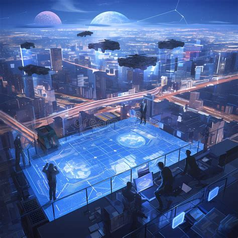 Digital Visualization Of Autonomous Terrestrial Vehicle Stock Illustration Illustration Of