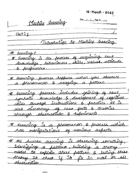 Al 405 Machine Learning Notes Dt 080623 Pdf