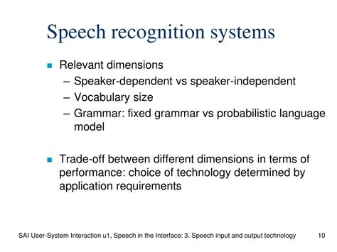 Ppt Module U1 Speech In The Interface 3 Speech Input And Output Technology Powerpoint