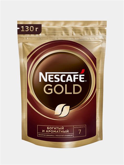 Кофе растворимый Nescafe Gold сублимированный с добавлением молотого ...
