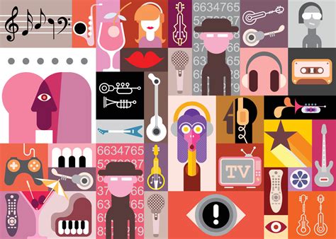 Pop Art Collage 11204105 Vector Art At Vecteezy