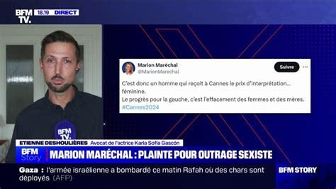 Les propos de Marion Maréchal ne sont pas acceptables L avocat de l